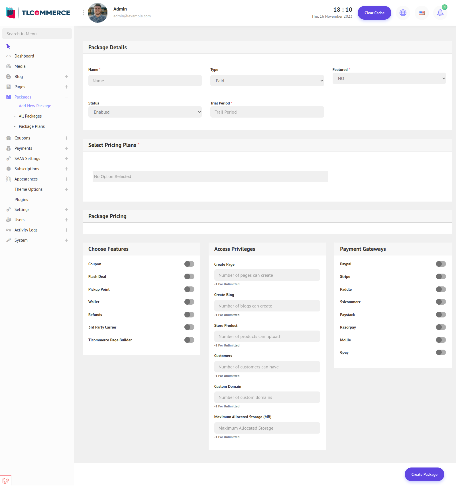 How to create packages